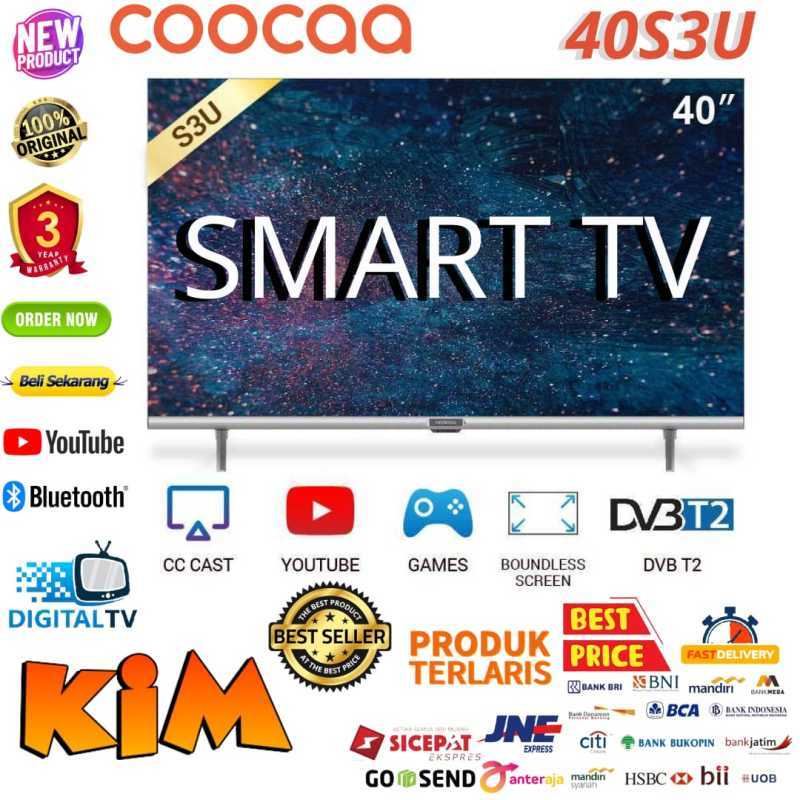 Promo COOCAA 40S3U LED TV 40 inch SMART TV DIGITAL Bezel Less Dolby ...