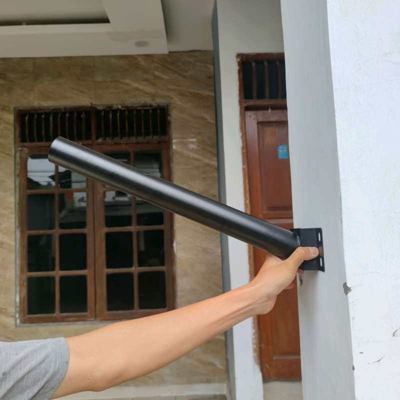 Promo Tiang Bracket Lampu Pju Led 2 Inch 50cm Tempel Tembok Breket ...