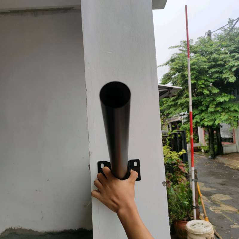 Promo Tiang Bracket Lampu Pju Led 2 Inch 50cm Tempel Tembok Breket ...