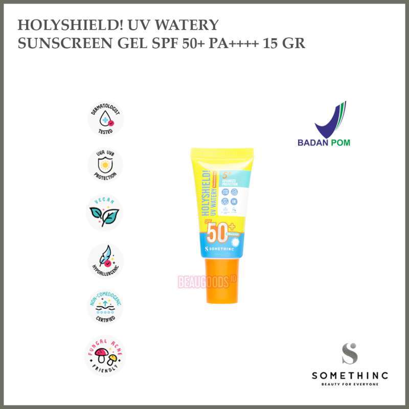 Jual SOMETHINC Holyshield! UV Watery Sunscreen Gel SPF 50+ PA ...