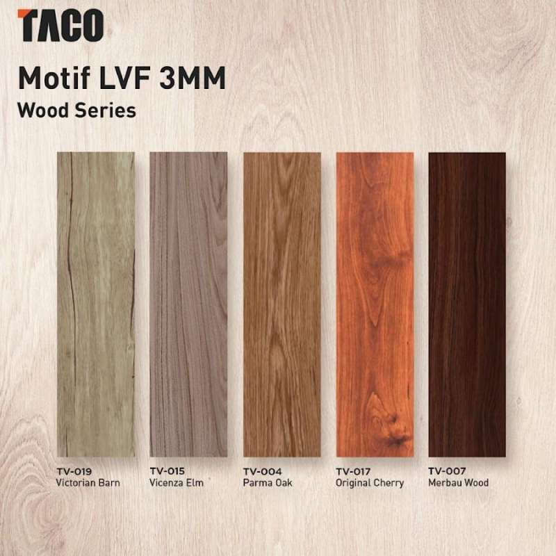 Jual Lantai Taco Vinyl Motif Kayu Natural Tebal 3mm Luas 3.34m2 - Tv ...