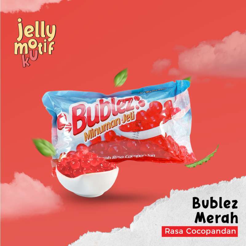 Jual Topping Minuman Jelly Bublez Jelly Mutiara Merah Rasa Cocopandan ...