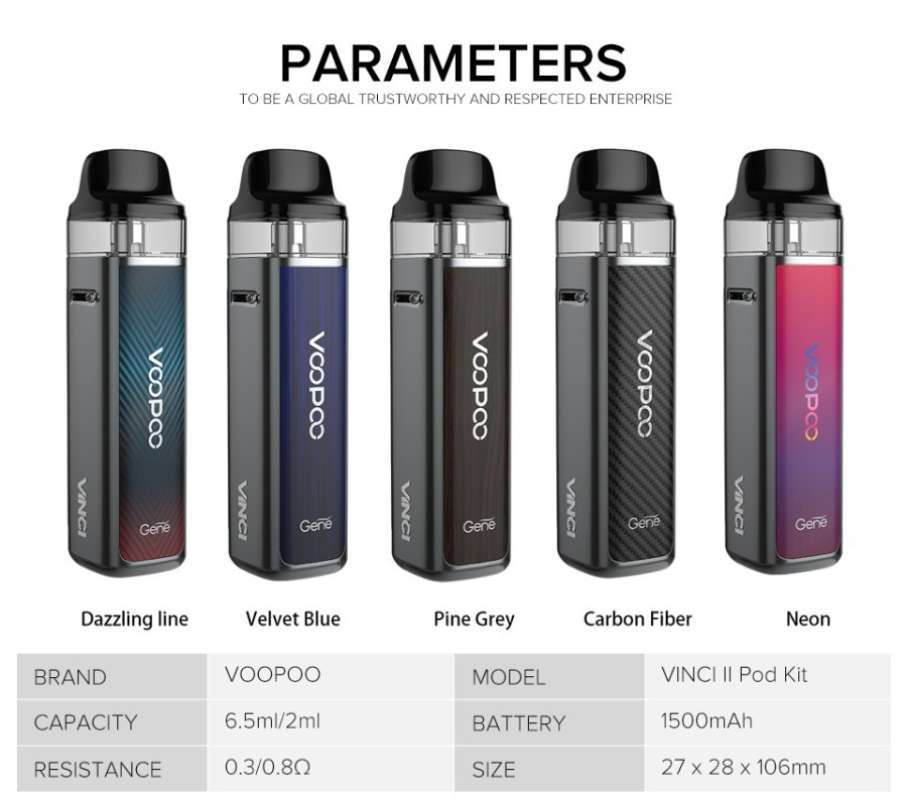 Promo Vinci 2 Kit ByVoopoo-Vopo Vinci II Kit-Vinci II Starterkit Voopo ...