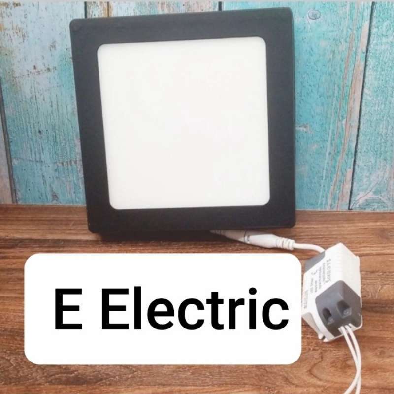 Jual Lampu Downlight LED PANEL 12W body hitam Outbow kotak/bulat 12WATT ...