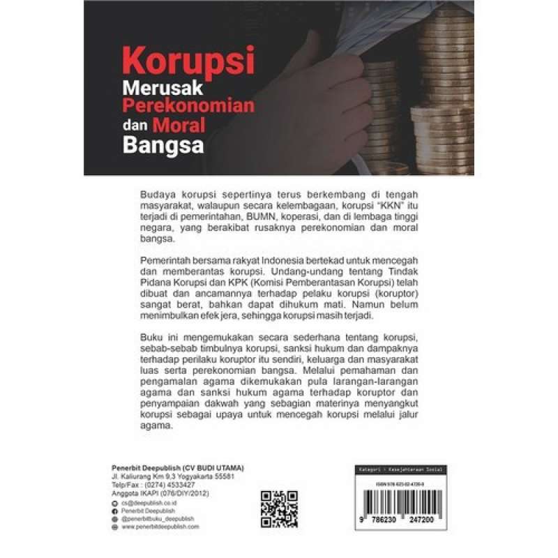 Jual Deepublish Buku Korupsi Merusak Perekonomian Dan Moral Bangsa Di ... Jual Deepublish Buku Korupsi Merusak Perekonomian Dan Moral Bangsa Di ...