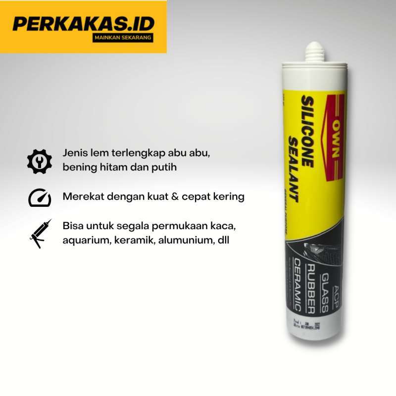 Jual Lem Kaca Aquarium Sealant Tabung Silicon OWNER di Seller Perkakas.Id Official Store ...