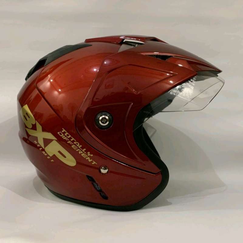 Promo Helm Motor JP 7 Single Visor Polos Merah Glossy SNI Dewasa Diskon ...
