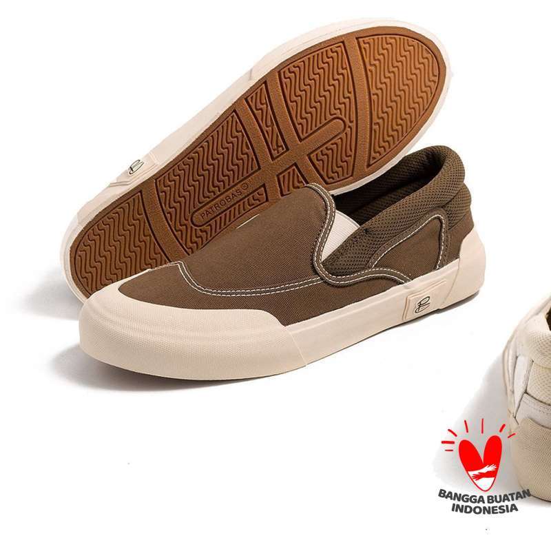 Promo Patrobas Cloud Slip On Black White, Off White, Beige, Olive, Full ...