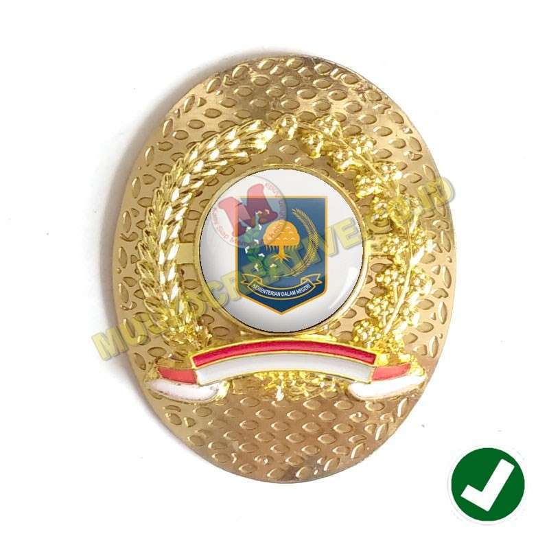 Jual Pin Logo Model Oval Bahan Logam Pin Kementerian Dalam Negeri ...