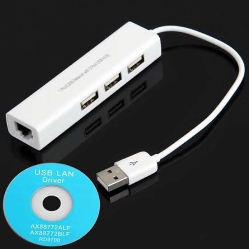 Promo USB To RJ45 Ethernet LAN + 3 Ports USB Hub Adapter Diskon 57% di ...