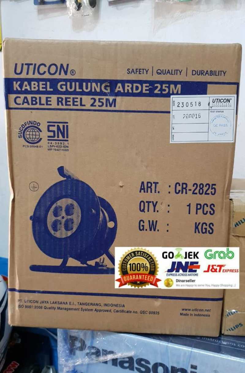Jual Kabel Roll Uticon Cr2825 25m Cable Roll Heavy Duty 4 Lubang 25m Di ...