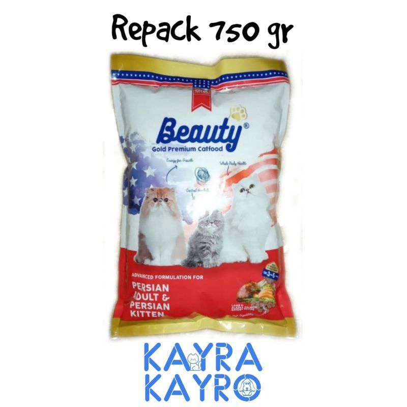 Jual Beauty Gold Persian Adult & Kitten Cat 750 gr - Makanan Kucing ...