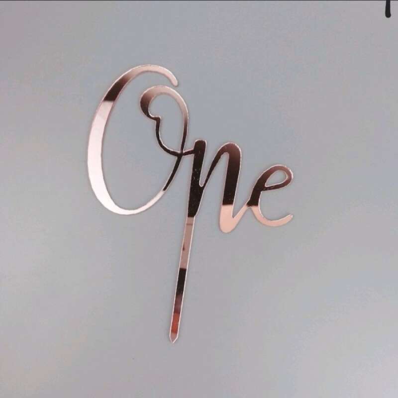 Jual ACRYLIC TOPPER CAKE HURUF ONE BIRTHDAY / HIASAN KUE ULANG TAHUN di ...