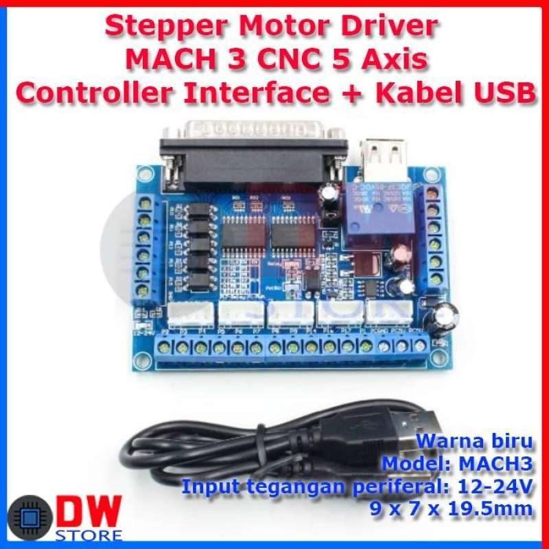 Jual Driver Motor Stepper MACH 3 MACH3 CNC 5 Axis USB Breakout Board ...