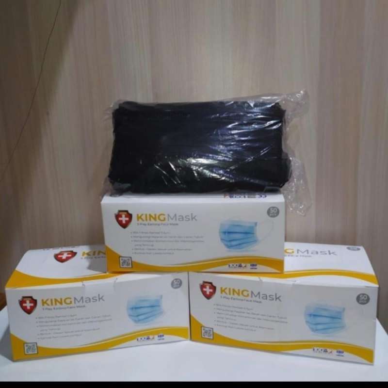 Jual MASKER MEDIS 3PLY KING MASK ISI 50 PCS EARLOOP - IZIN KEMENKES ...