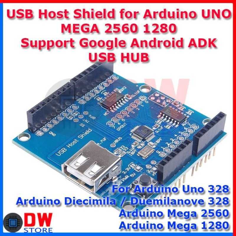 Jual USB Host Shield Arduino UNO Mega 2560 1280 Google Android ADK USB HUB di Seller dw-store ...