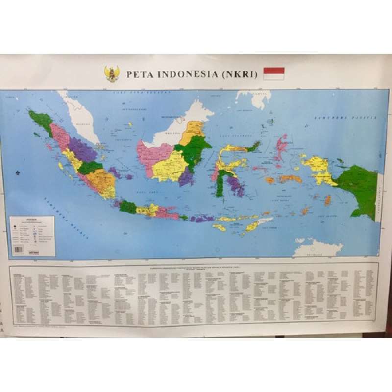 Jual Peta Indonesia Ukuran 102 X 72cm Lembaran Di Seller Eco Media ...