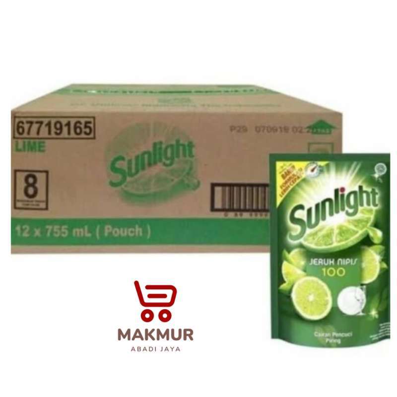 Jual Sunlight Dus 650 X 12 Refill / Sunlight Lime 650ml X 12 / Sunlight Besar 1 Dus / Sabun ...