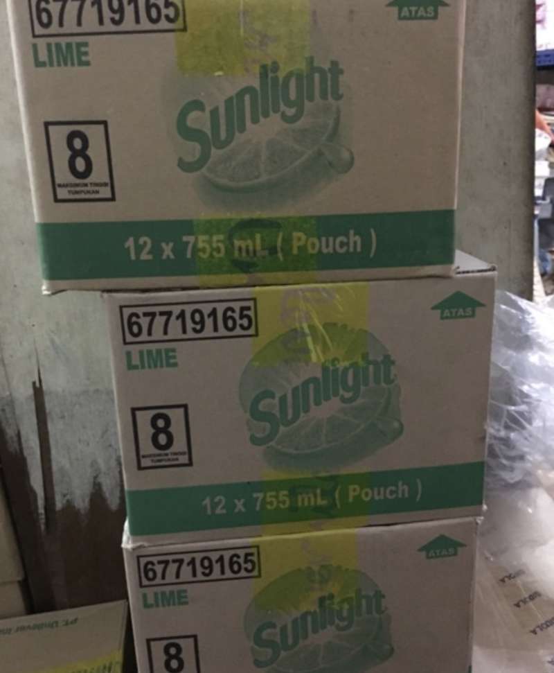 Jual Sunlight Dus 650 X 12 Refill / Sunlight Lime 650ml X 12 / Sunlight ...