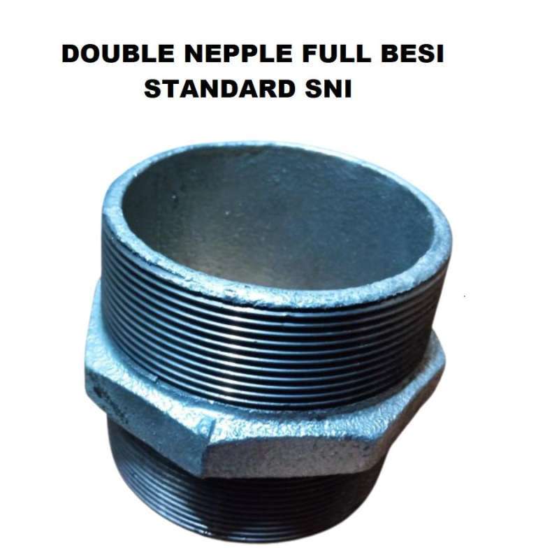 Jual Double Nepple Full Besi 4 inch Sambungan Pipa Drat Luar Male Nepel ...