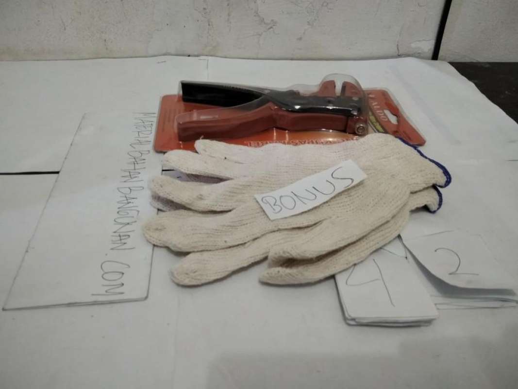 Jual SARUNG TANGAN KERJA 5 BENANG PUTIH TANG PENGUPAS KABEL 160MM di ...