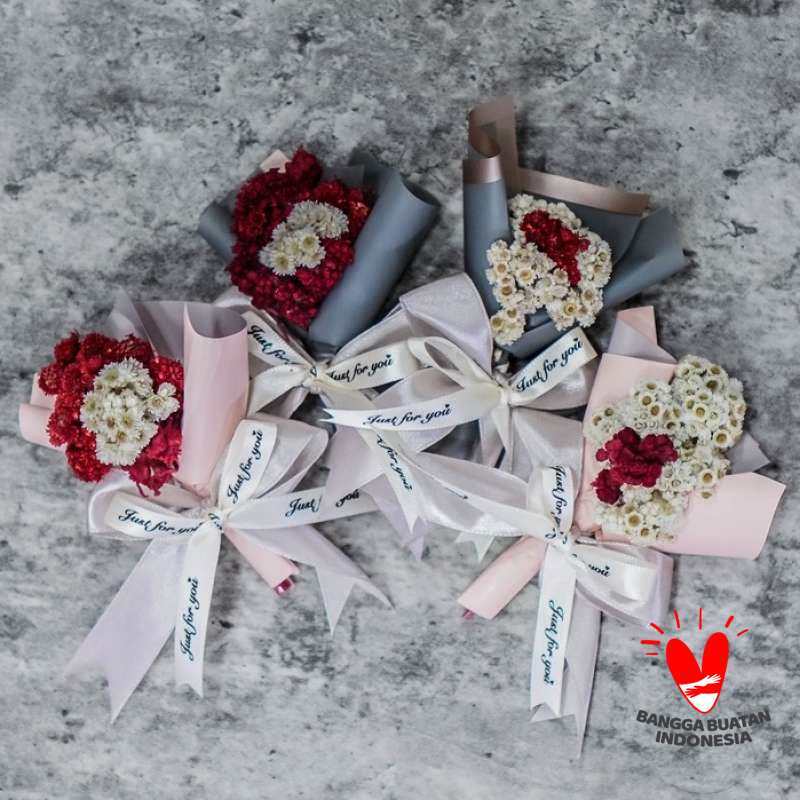 Jual MINI BUCKET BUNGA EDELWEISS KERING BUKET BUNGA AESTHETIC VINTAGE ...