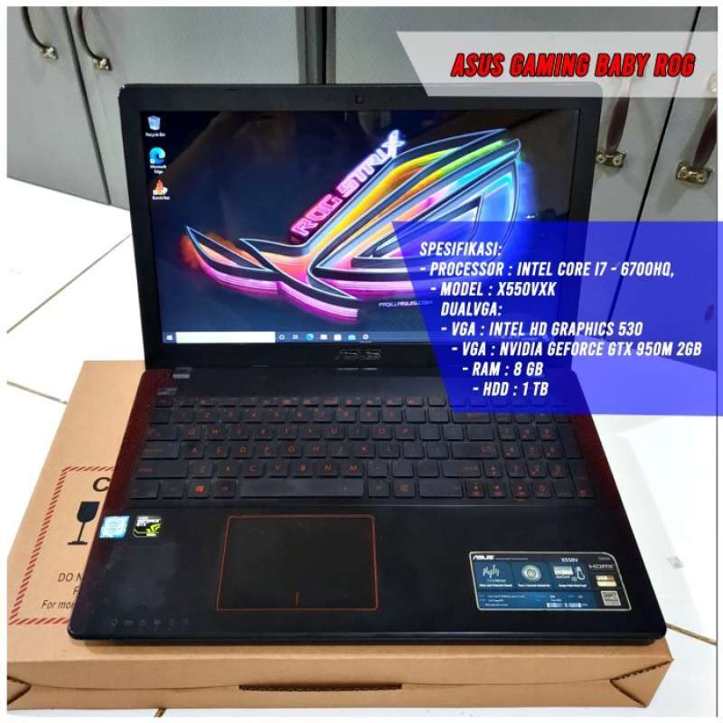 Jual Laptop gaming Asus Gaming X550VXK Baby ROG Intel Core i7 6700HQ di ...
