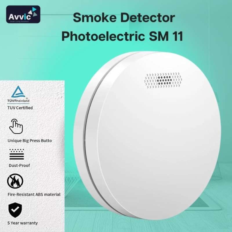 Promo OEM Smoke Detector Fire Alarm Photoelectric Alat Pendeteksi ...