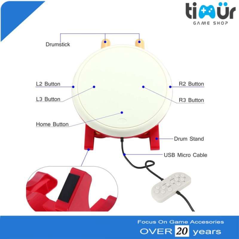 Promo Taiko Drum Controller Nintendo Switch PC PS4 Diskon 50% di Seller ...