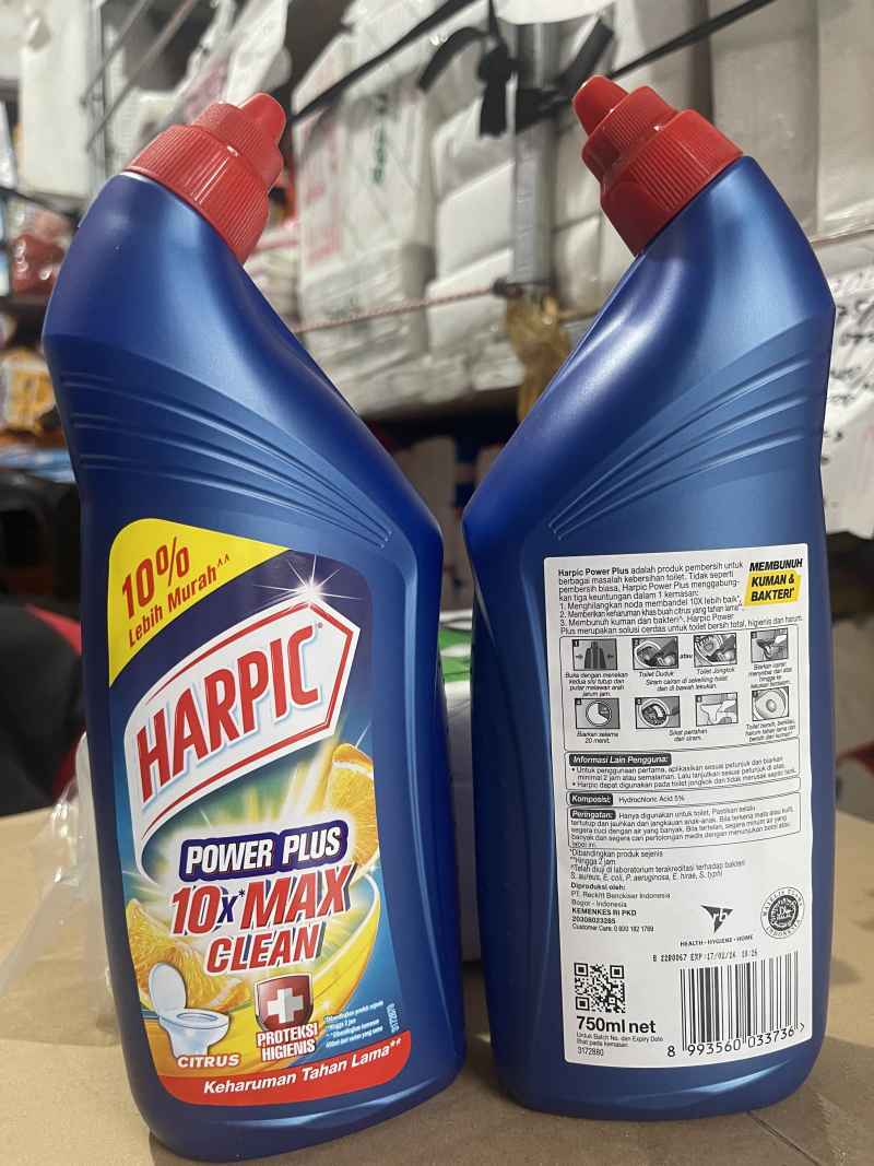 Jual Harpic Power Plus 750ml CITRUS 10x max clean di Seller Rumah tissue - Pekayon, Kota Jakarta ...