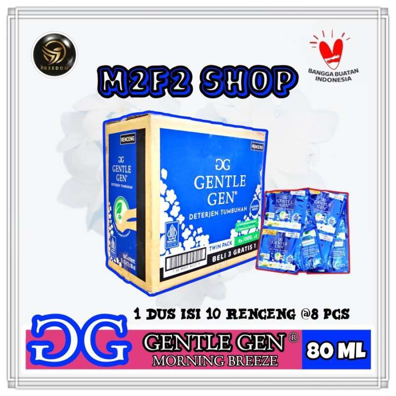 Promo Gentle Gen Deterjen Cair Konsentrat Morning Breeze | Biru Twin ...