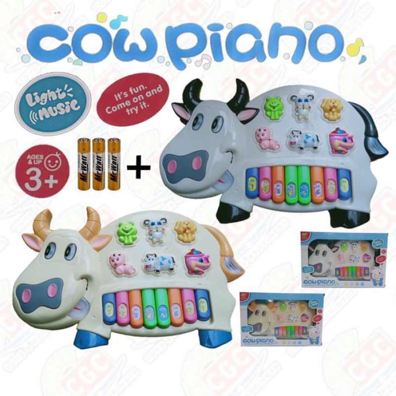 Jual Mainan Organ Piano Sapi Cow Keyboard Musik Anak SNI - Random di ...
