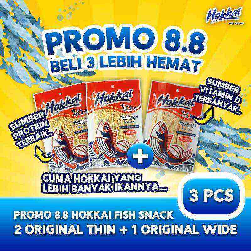 Jual BELI 3 LEBIH MURAH - HOKKAI FISH SNACK 2 ORIGINAL THIN 38 GRAM 1 ...