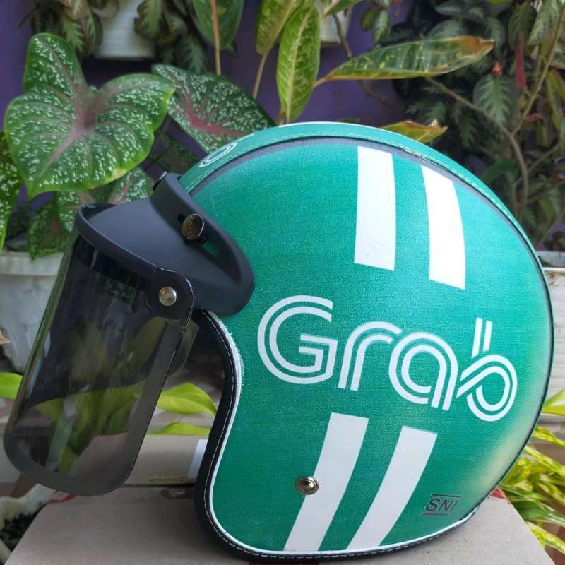 Jual Helm Ojol Terbaru 2022|| Hell Bogo || Helm Half Face || Helm Retro ...