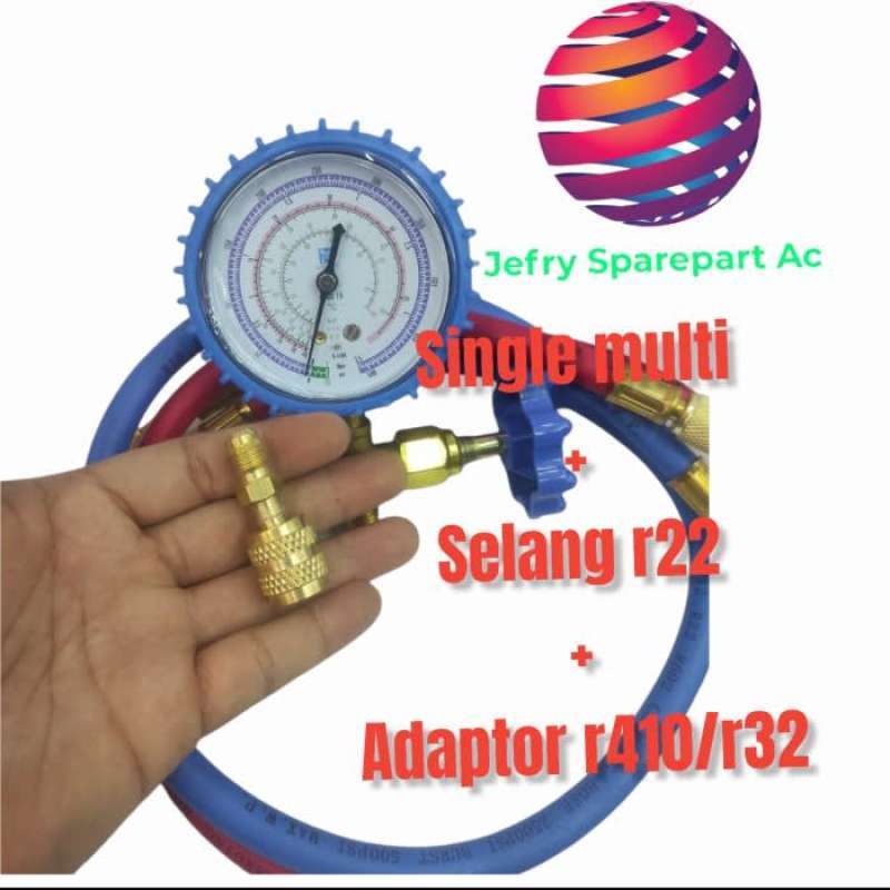 Jual Jual TESTING MANIFOLD SINGLE MULTI PAKET ALAT ISI FREON R22 R134A ...