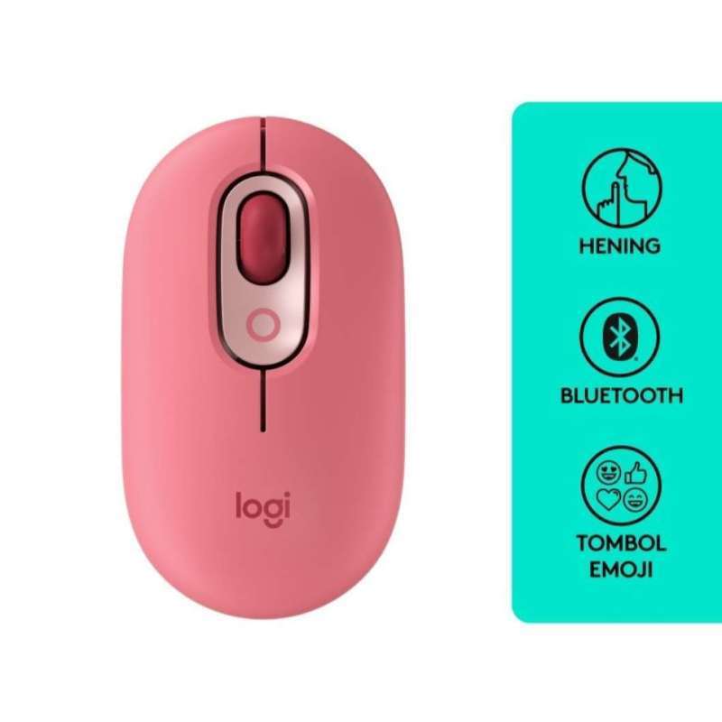 Promo Logitech POP Mouse Wireless Bluetooth Silent With Emoji Keys ...