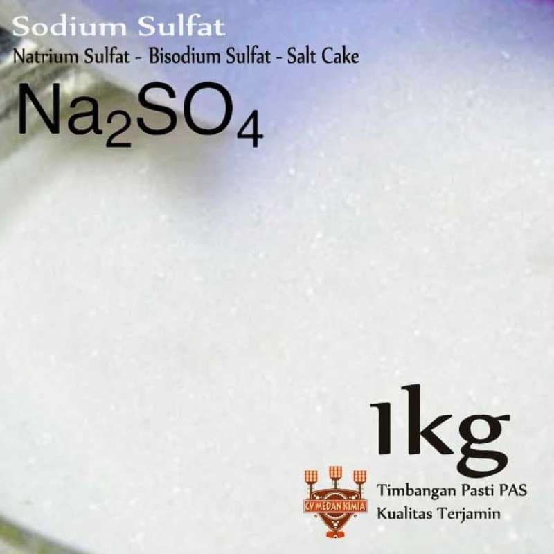 Jual Sodium Sulfat 1kg Natrium Sulfat Na2so4 Bisodium Sulfat Salt Cake ...