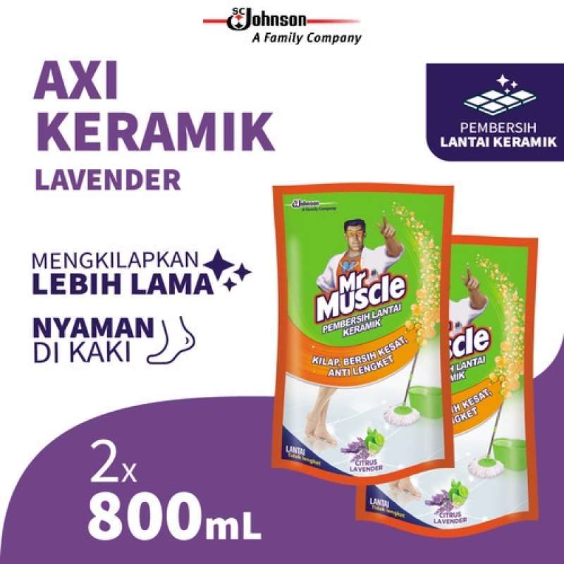 Jual [Twin Pack] Mr. Muscle Axi Keramik Lavender Pouch 800mL di Seller ECO MEDIA - Blondo, Kab ...