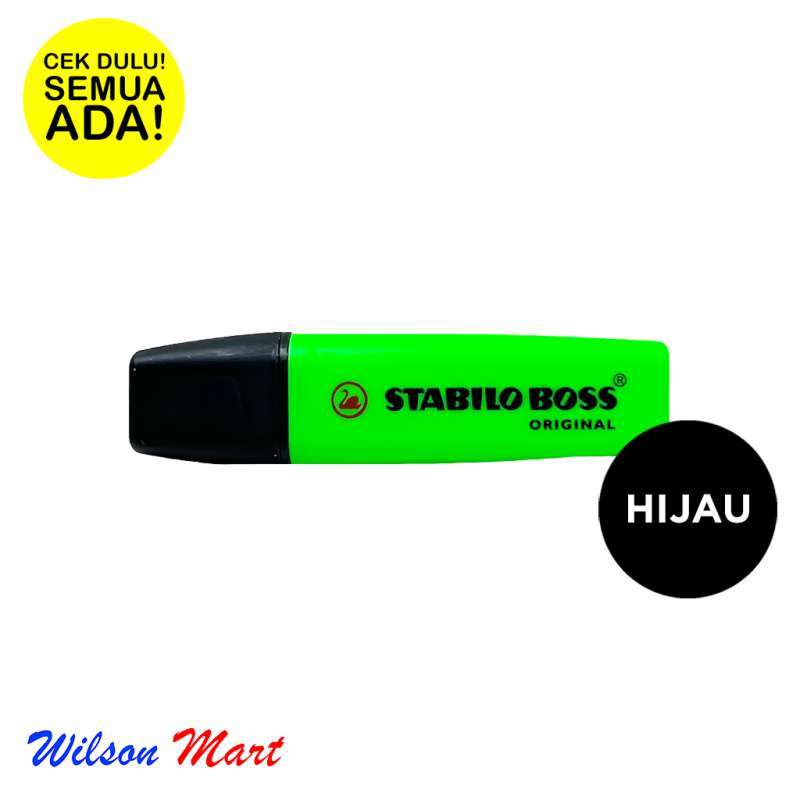 Jual STABILO BOSS ORIGINAL HIJAU HIGHLIGHTER di Seller Wilson Mart Official Store - Angke, Kota ...