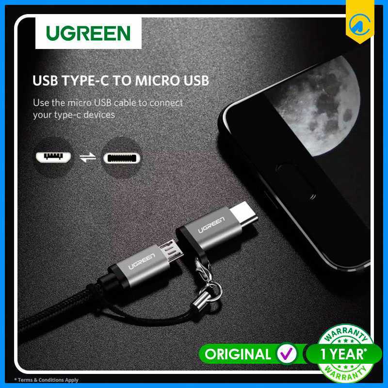 Jual Ugreen 40945 Adapter Changer Micro Usb To Type C Gray Di Seller ...