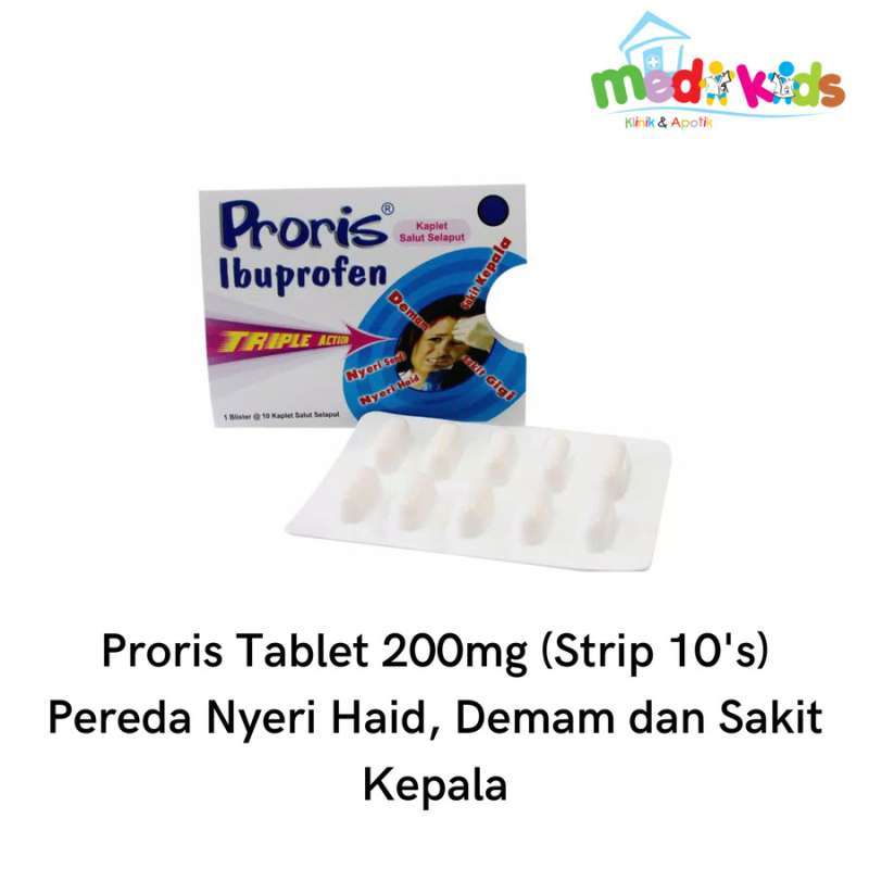 Jual Proris Tablet 200mg Box isi 100 Tab - Ibuprofen di Seller Apotik ...