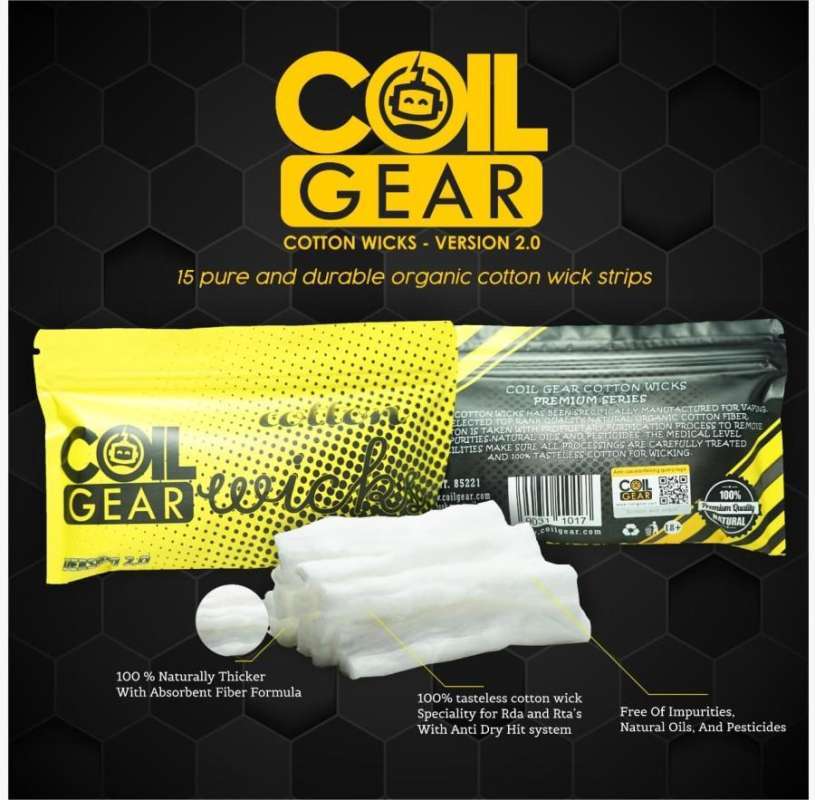 Jual Authentic Coil Gear Cotton Wicks Premium Series V2 Lokal Vape ...
