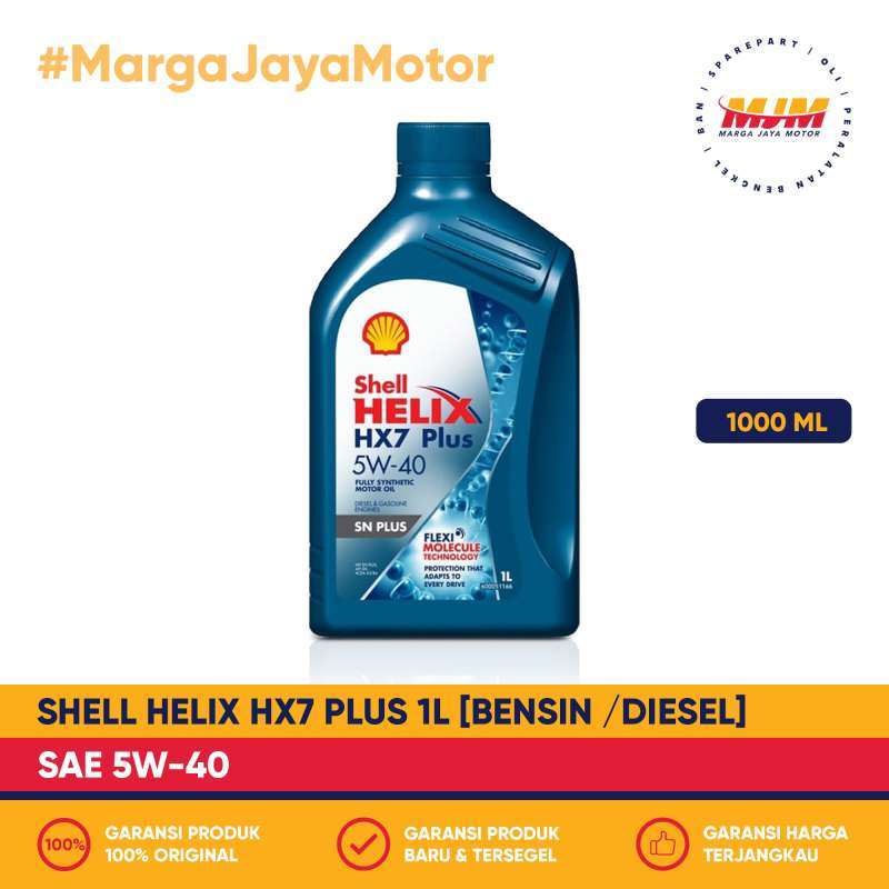 Jual Shell Helix HX7 5W/40 Bensin/Diesel [1000ml] Shell Oil 1L ORIGINAL ...