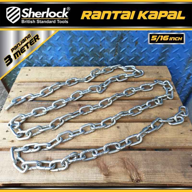 Jual Dijual Rantai Besi / Kapal Galvanized 8 mm 5/16 inch panjang 3 ...