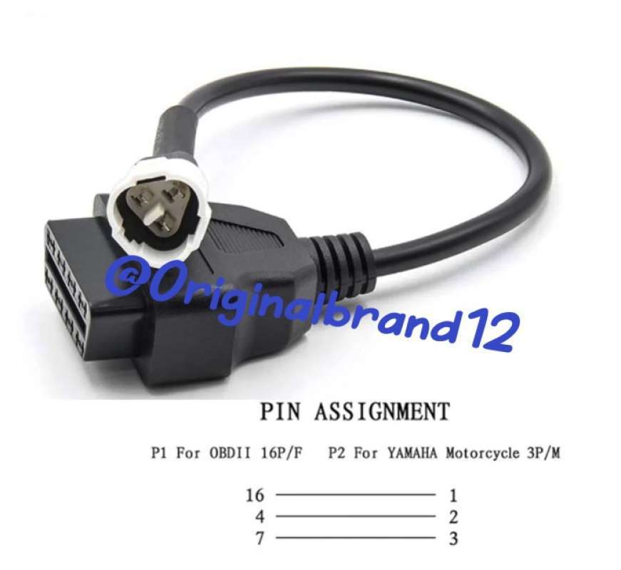 Promo Baru Adapter kabel obd2 DLC motor YAMAHA ECU Socket 16 pin to 3 ...