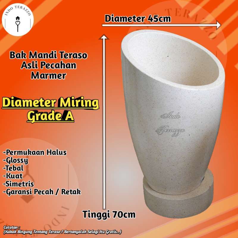 Jual Indo Terrazzo Bak Mandi Teraso Minimalis Marmer Tipe Gentong di ...