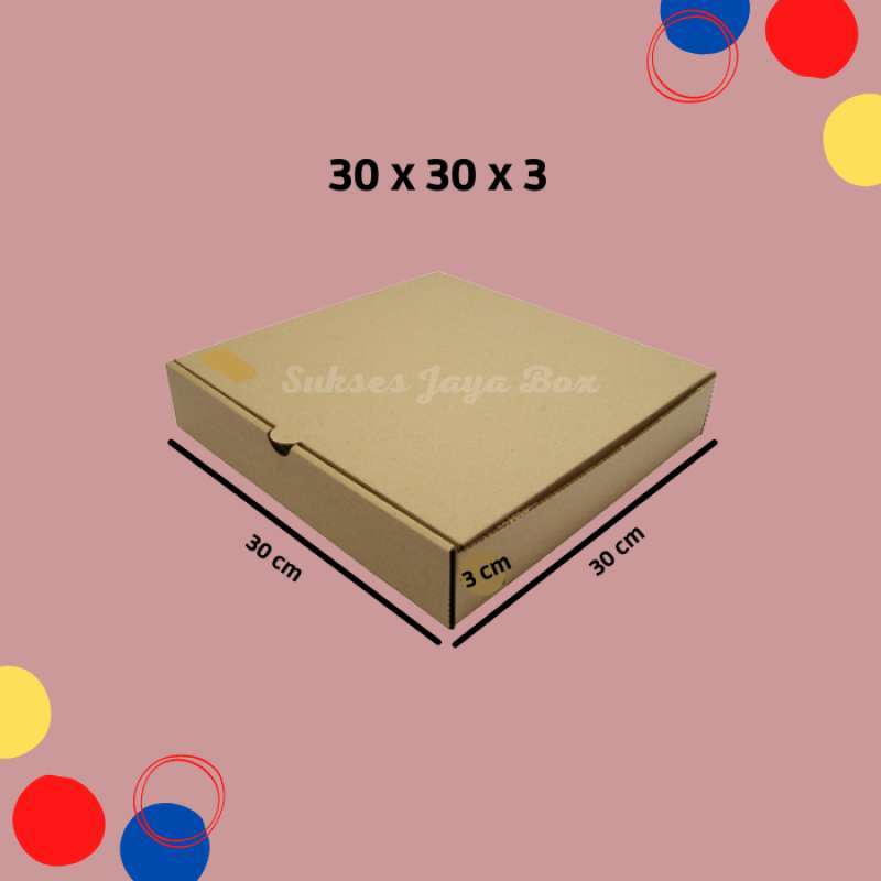 Jual Kardus/Dus/Box Pizza- Jam Dinding-Pakaian-Donut 30x30x3cm di ...