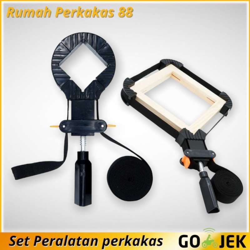 Promo Alat Penjepit Bingkai Kayu Clamp Strap 4 Jaws Adjustable Rapid ...