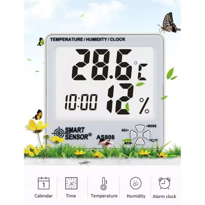 Jual JAM MEJA DIGITAL LCD HUMIDITY METER TERMOMETER HIGROMETER DESK ...