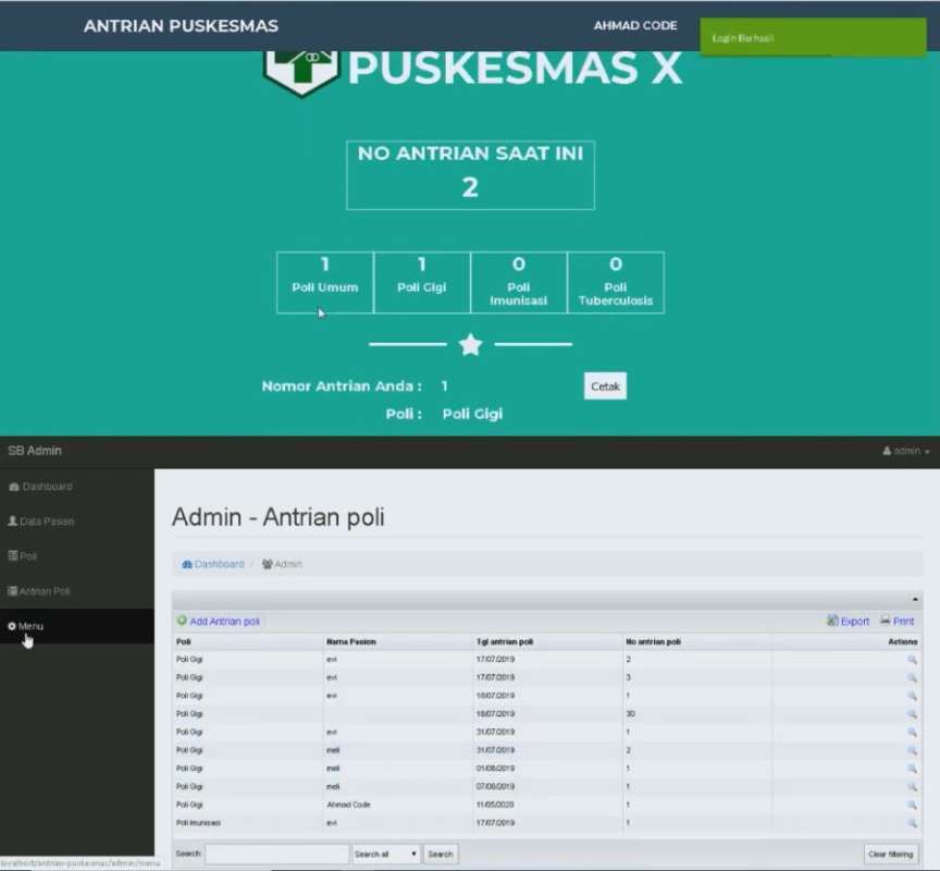 Jual Source Code Aplikasi Antrian Puskesmas Berbasis Web di Seller Rich ...